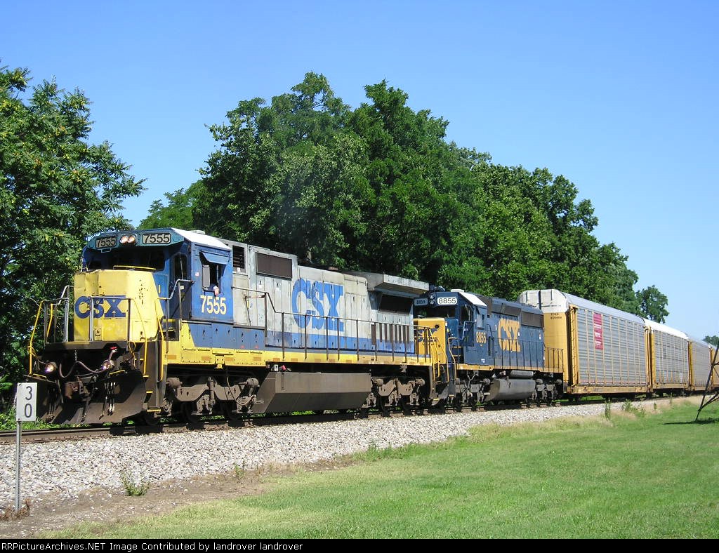 CSXT 7555 On CSX Q 245 Eastbound